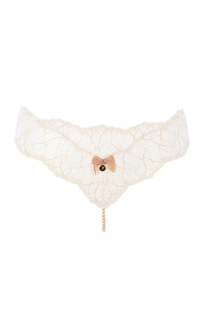 Ivory Thong with Single Pearl String | Chic & Sensual - COAX Copenhagen